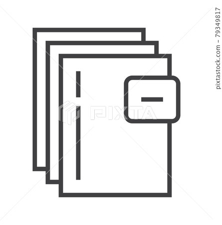 Booklet page icon vector in thin line style.... - Stock Illustration ...
