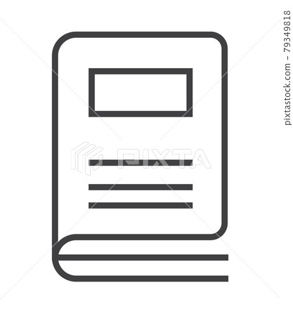 Booklet page icon vector in thin line style.... - Stock Illustration ...