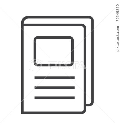 Booklet page icon vector in thin line style.... - Stock Illustration ...