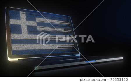 Open laptop and computer code on the screen...-插圖素材 [79353150] - PIXTA圖庫