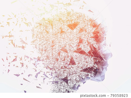 Geometric person profile - Stock Illustration [79358923] - PIXTA