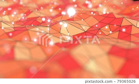 Dot Line Polygon Plexus Particle [There is... - Stock Illustration ...