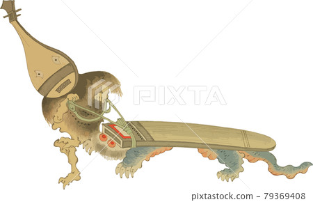 Biwa and Koto Tsukumogami - Stock Illustration [79369408] - PIXTA