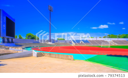 Athletic stadium animation style processing - Stock Illustration ...