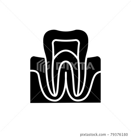 Gingivitis line icon. Isolated vector element. - Stock Illustration ...