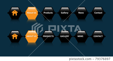 vector navigation buttons, fully editable with... - Stock Illustration ...