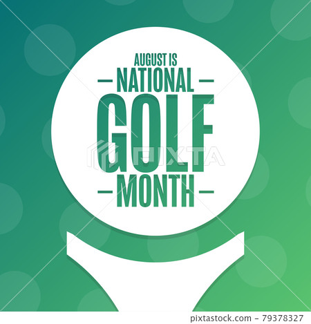 August is National Golf Month. Holiday concept.... - Stock Illustration ...