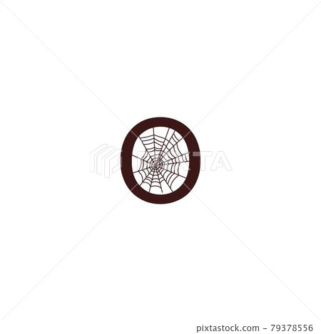 Letter O with spider web icon design template... - Stock Illustration ...