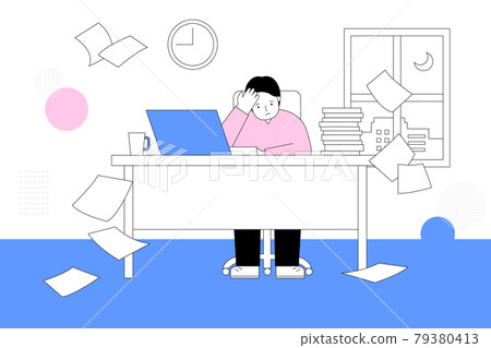 Night Shift - Stock Illustration [79380413] - PIXTA