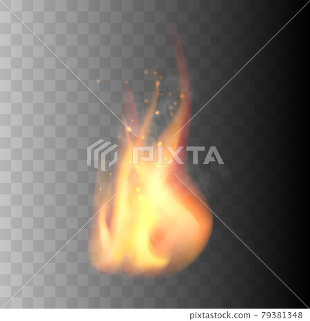Realistic Fire Flames isolated - Stock Illustration [79381348] - PIXTA