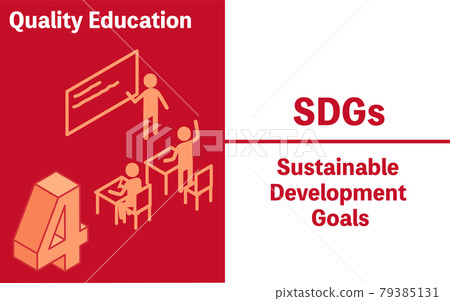 SDGs Goal 4, high quality education for everyone - Stock Illustration ...