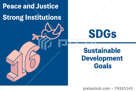 SDGs Goal 16, Peace and Justice for Everyone - Stock Illustration ...