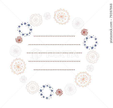 Red flower letter frame - Stock Illustration [79397668] - PIXTA