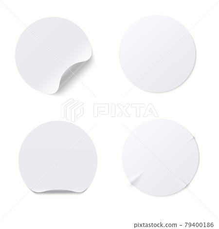 Realistic template of white round paper... - Stock Illustration ...