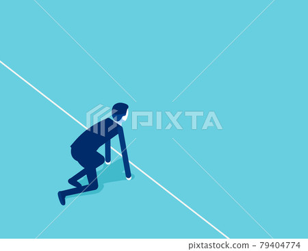 Starting position and ready to start. Flat... - Stock Illustration ...