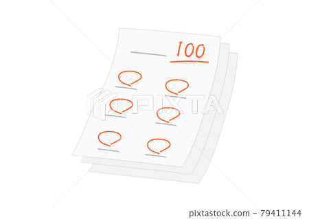 100 answer sheets vector illustration - Stock Illustration [79411144 ...