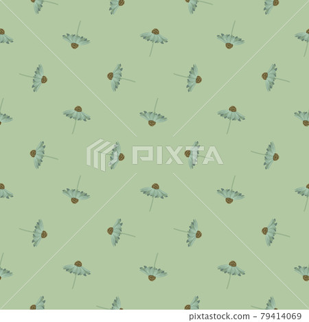 Pastel pale green tones seamless pattern with... - Stock Illustration ...