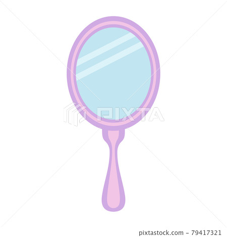 cartoon hand mirror isolated on white background - Stock Illustration ...