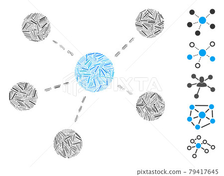 Line Connections Icon Vector Mosaic - Stock Illustration [79417645] - PIXTA