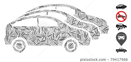 Hatch Car Traffic Icon Vector Collage-插圖素材 [79417986] - PIXTA圖庫