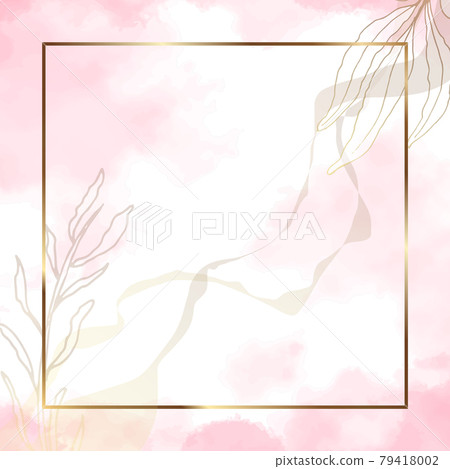 Gold frame square. Luxury square banner with... - Stock Illustration ...