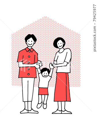 Family close to home - Stock Illustration [79425977] - PIXTA