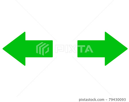 Green left and right arrow illustration material - Stock Illustration ...