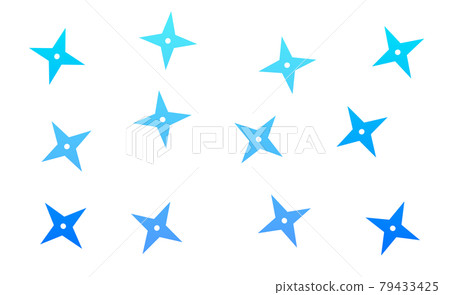 Blue shuriken pattern - Stock Illustration [79433425] - PIXTA