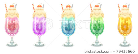Rich cream soda 5 color set - Stock Illustration [79435660] - PIXTA