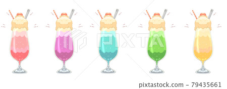 Simple cream soda 5 color set - Stock Illustration [79435661] - PIXTA