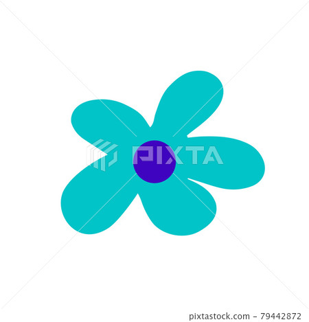Turquoise flower. Vector illustration - Stock Illustration [79442872 ...