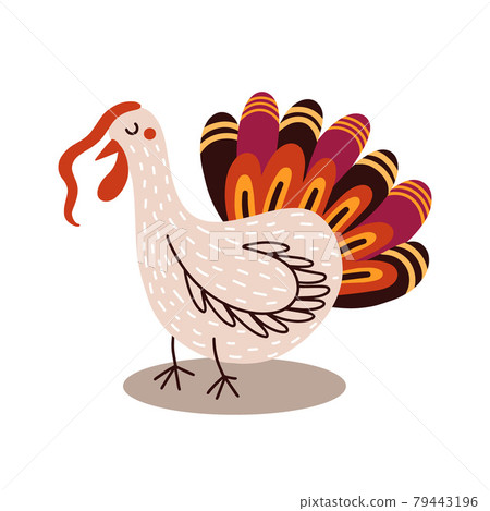 traditional Thanksgiving symbol turkey - Stock Illustration [79443196 ...