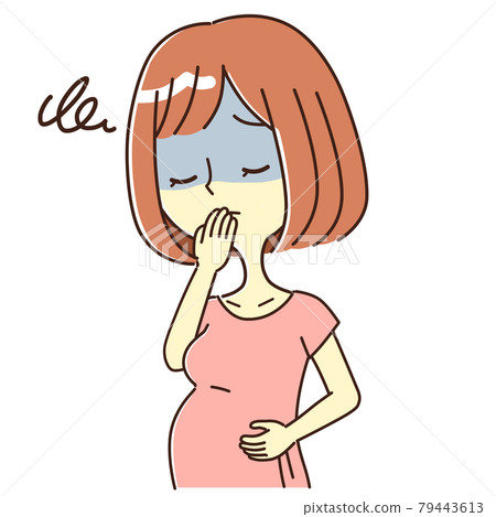 Pregnant woman morning sickness illustration - Stock Illustration ...