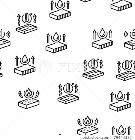 Mineral Wool Material Vector Seamless Pattern - Stock Illustration ...