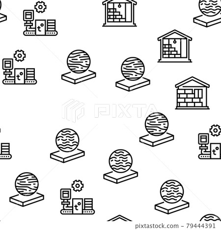 Mineral Wool Material Vector Seamless Pattern - Stock Illustration ...