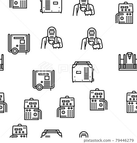 Welding Machine Tool Vector Seamless Pattern - Stock Illustration ...