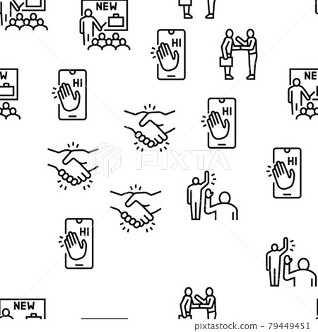 Introduction Speech Vector Seamless Pattern - Stock Illustration ...