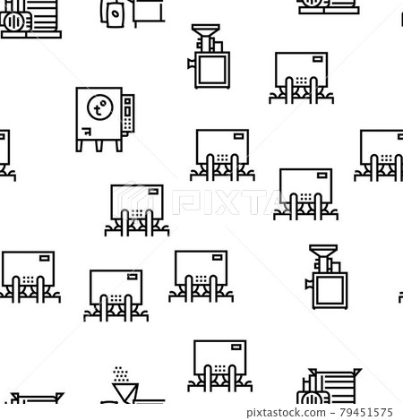 Chocolate Production Vector Seamless Pattern - Stock Illustration ...