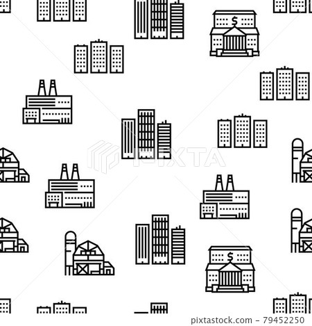 Building Architecture Vector Seamless Pattern - Stock Illustration ...