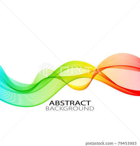Abstract background of colored smooth lines... - Stock Illustration ...