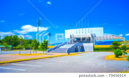 Baseball field back stand entrance animation... - Stock Illustration ...