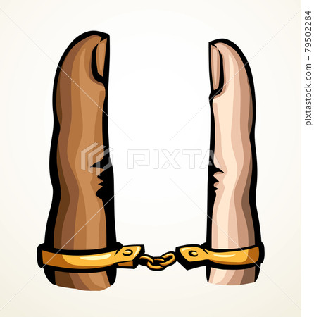 Trapped finger. Vector drawing. Relationship...-插圖素材 [79502284] - PIXTA圖庫