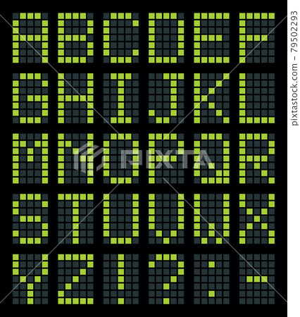 Digital numbers isolated on black background. - Stock Illustration ...