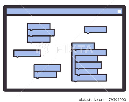 Simple line computer screen... - Stock Illustration [79504000] - PIXTA
