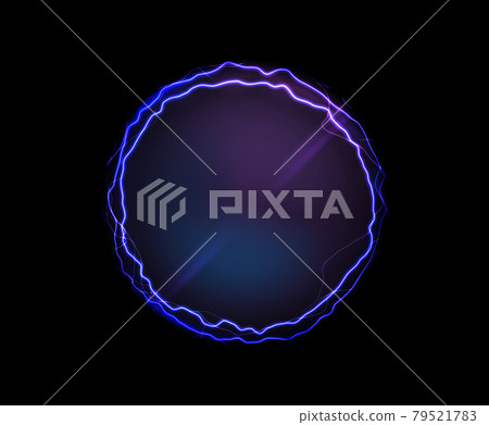 Realistic electric circle or abstract plasma round - Stock Illustration ...