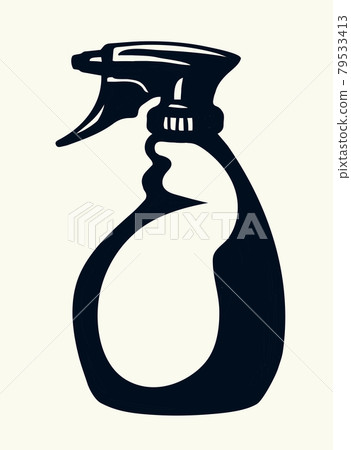 Cleaning spray. Vector drawing icon - Stock Illustration [79533413] - PIXTA