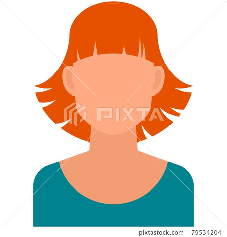 Red-haired woman avatar icon vector isolated on... - Stock Illustration ...