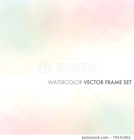 Watercolor-style frame header, footer material... - Stock Illustration ...