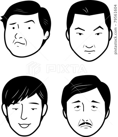 Uncle face ③ - Stock Illustration [79561604] - PIXTA