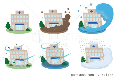 Vector illustration set for hospitals in disaster - Stock Illustration ...